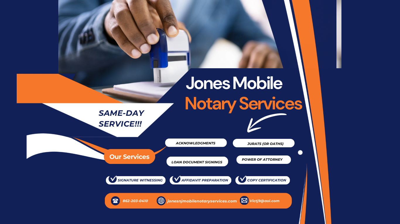 Urgent Need of a Reliable New Jersey Mobile Notary Now? - Jones NJ ...