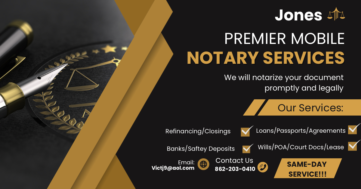 Get Same-Day Notary Service Now - Jones NJ Mobile Notary Services