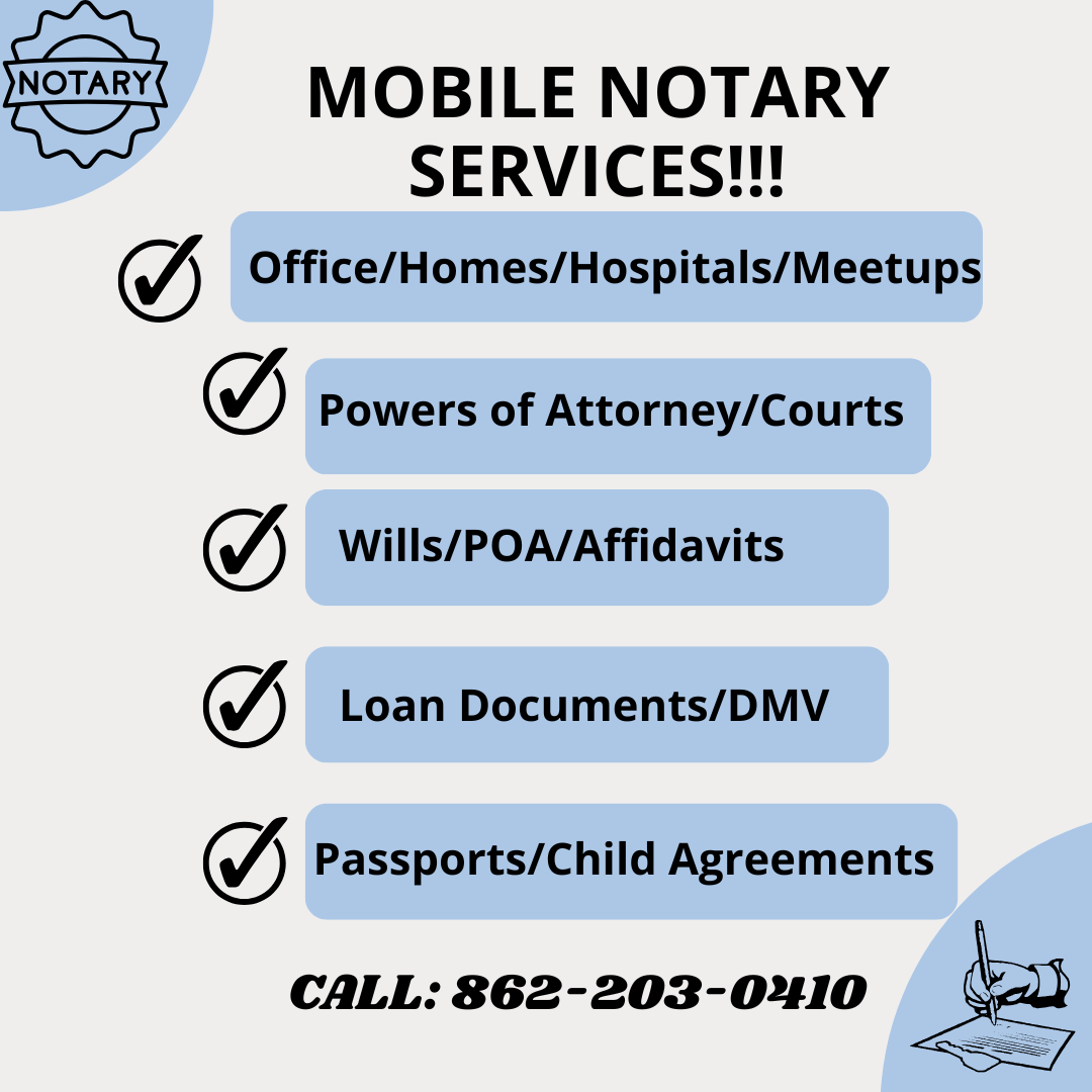 New Jersey Mobile Notary Services Is Ready When You Are! - Jones NJ ...